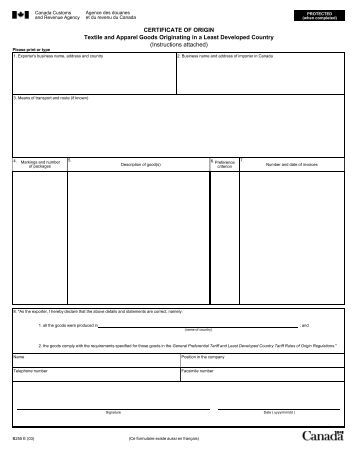 U.S. CBP NAFTA Certificate of Origin - Expeditors