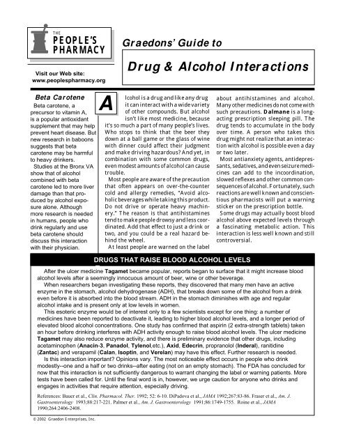 Drug & Alcohol Interactions