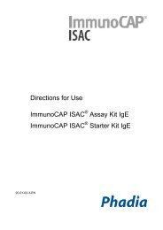 Directions for Use ImmunoCAP ISAC Assay Kit IgE ... - Phadia