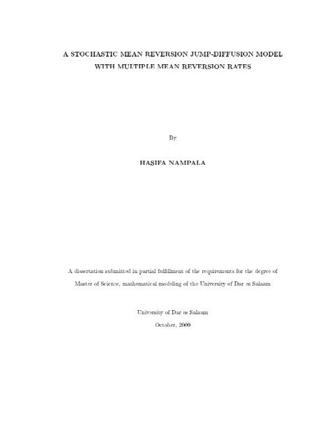 a stochastic mean reversion jump-diffusion model with ... - NOMA