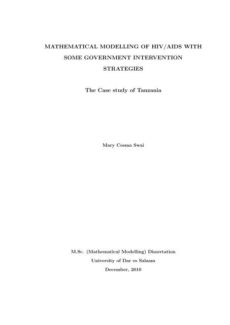 MATHEMATICAL MODELLING OF HIV/AIDS WITH SOME ... - NOMA