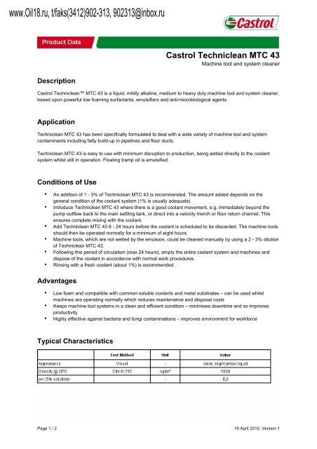 Castrol Techniclean MTC 43