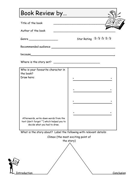 Book Review Homework Task (pdf) - Mangotsfield School