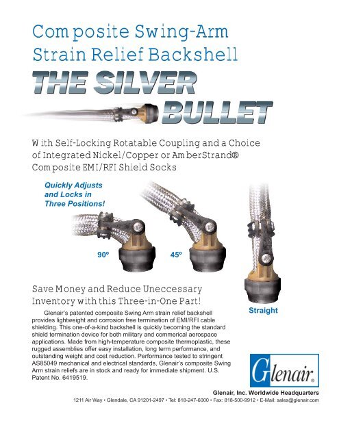 Composite Swing Arm Strain Relief Backshell - Glenair, Inc.