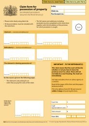 N119 - Particulars of claim for possession (rent residental premises)