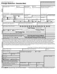 PS Form 3602-N - Postage Statement - Nonprofit Standard Mail