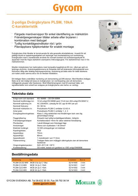 PLSM 2pol C - BS Elcontrol