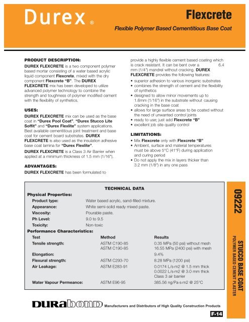 Flexcrete - Durabond