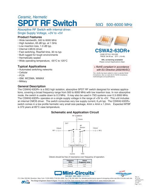 SPDT RF Switch