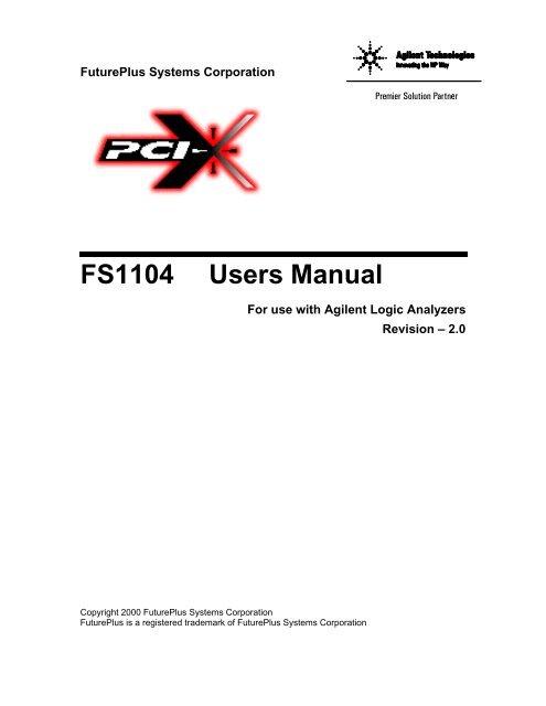 FS1104 Users Manual - FuturePlus Systems