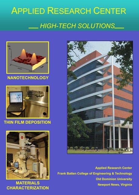 ARC Bi-fold brochure... - College of Engineering and Technology