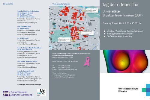 Tag der offenen TÃ¼r - Frauenklinik - UniversitÃ¤tsklinikum Erlangen