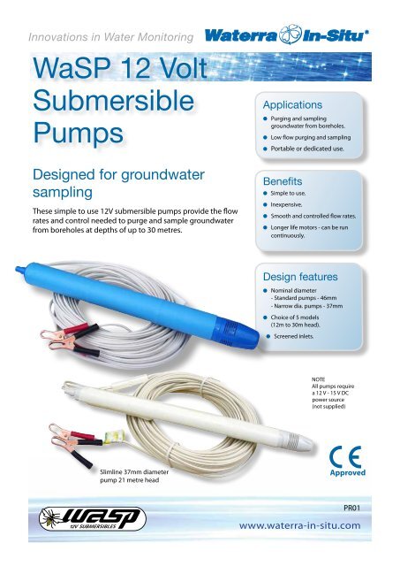 WaSP 12V Submersible Pumps - Waterra-In-Situ