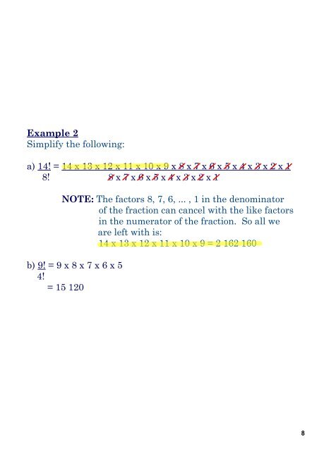 Example 2 Simplify the fo