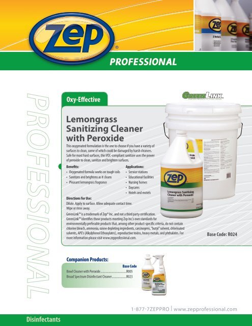 Product Sheet - Zep Professional