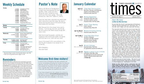 January - Times Square Church