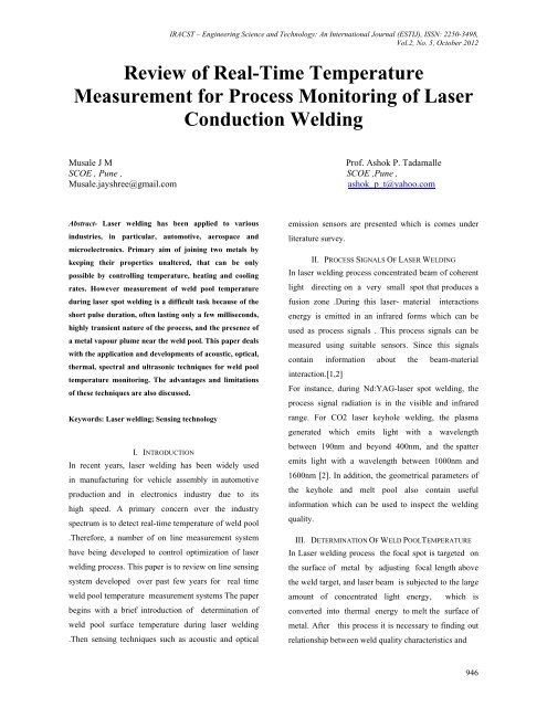 Review of Real-Time Temperature Measurement for Process ...