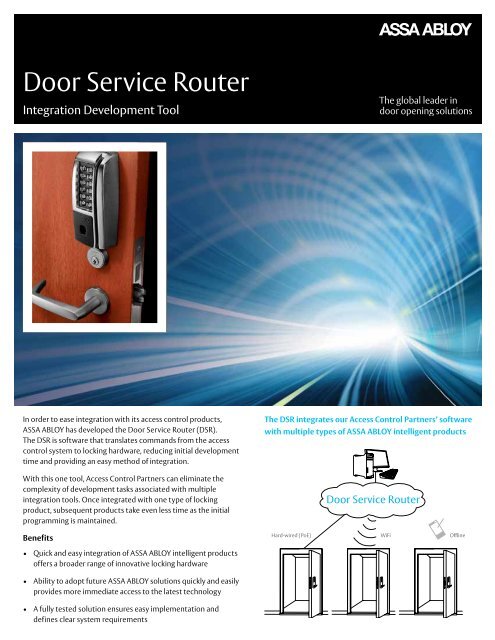 Door Service Router - Access Control Solutions from ASSA ABLOY