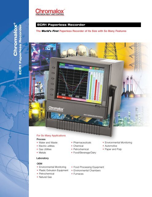 ECR1 Electronic Chart Recorder - Chromalox Precision Heat and ...