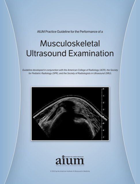 Performance of a musculoskeletal ultrasound examination - AIUM