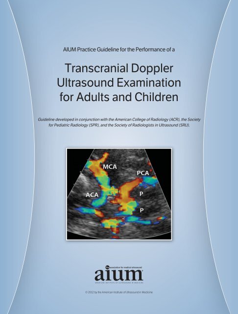Transcranial Doppler Ultrasound Examination for Adults and ... - AIUM