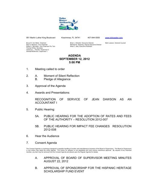 September 12, 2012 - Toho Water Authority