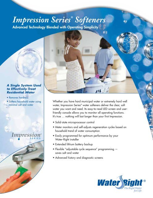 Impression SeriesÂ® Softeners - Water-Right