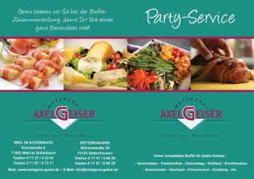 Unser Flyer - Metzgerei-Lehr ... Herborn ... Partyservice und Feinkost
