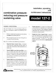 Model Sheet (PDF) - OCV Control Valves