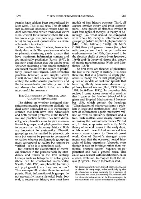 Thirty Years of Numerical Taxonomy P. H. A. Sneath Systematic ...