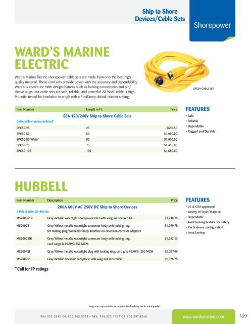 WARD'S MARINE ELECTRIC HuBBELL - Ward's Marine Electric, Inc.