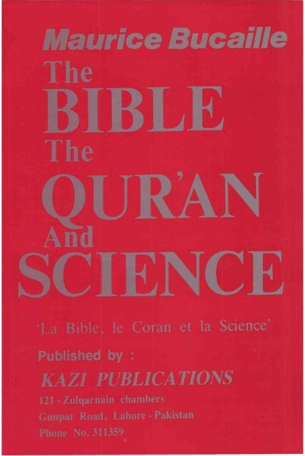 The Bible,The Qur'an and Science - Islamicbook.ws