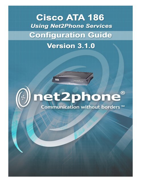 Net2Phone/Cisco ATA 186 Configuration Guide