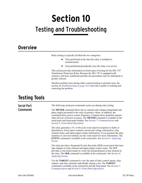 SEL-787 Instruction Manual
