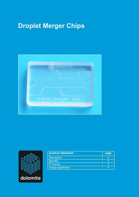 datasheet - Dolomite Microfluidics