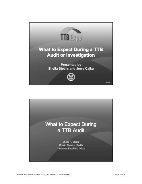 What to Expect During a TTB Audit or Investigation - Michigan Wines