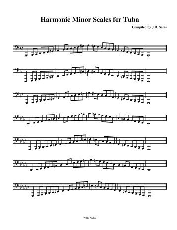 Exercises for Clarinet Scales in Thirds: Harmonic Minor Keys
