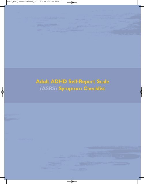 ASRS - Attention Deficit-Info