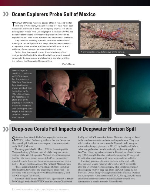 Deep-sea Corals Felt Impacts of Deepwater Horizon Spill