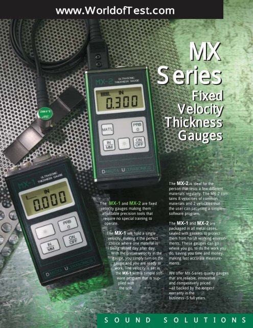 MX1&2SS_rich.qxd (Page 1) - QUALITEST â WorldofTest.com