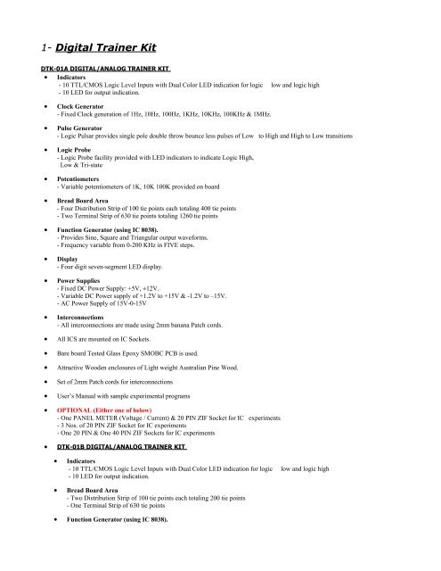 1- Digital Trainer Kit