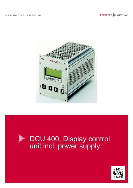 DCU with integrated power supply - Pfeiffer Vacuum