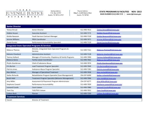 Contact List - Texas.gov