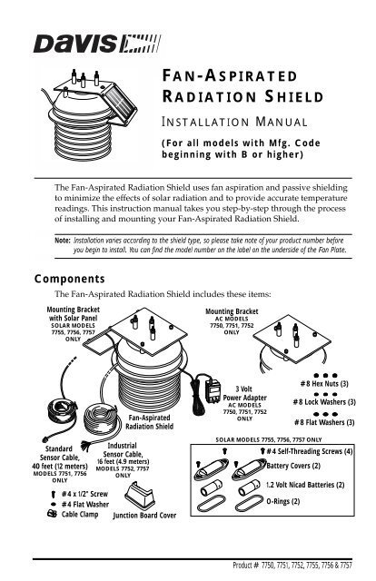 Fan-Aspirated Radiation Shield - Davis Instruments Corp.