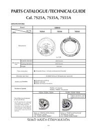 PARTS CATALOGUE / TECHNICAL GUIDE SEIKO WATCH ...