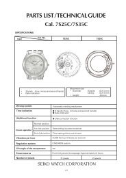 PARTS CATALOGUE / TECHNICAL GUIDE - Seiko