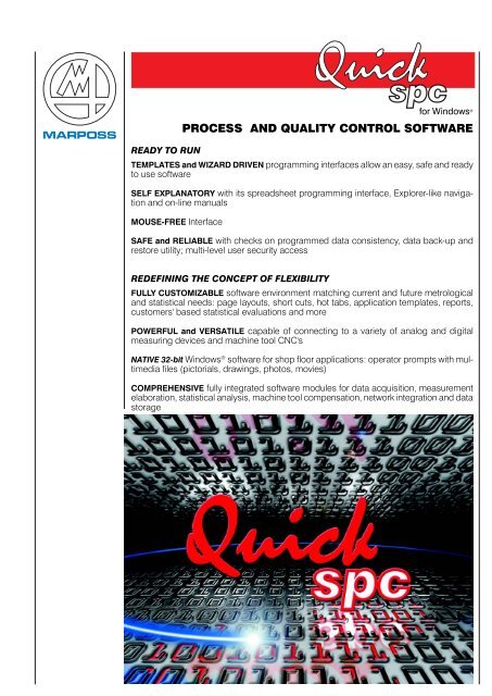 PROCESS AND QUALITY CONTROL SOFTWARE - Marposs