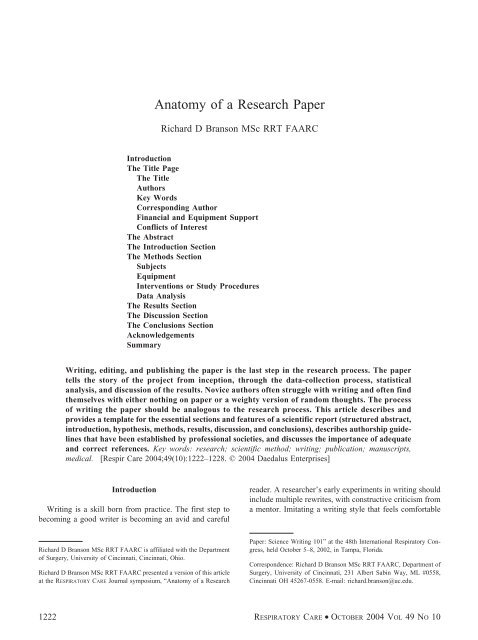 Anatomy of a Research Paper - Chnri