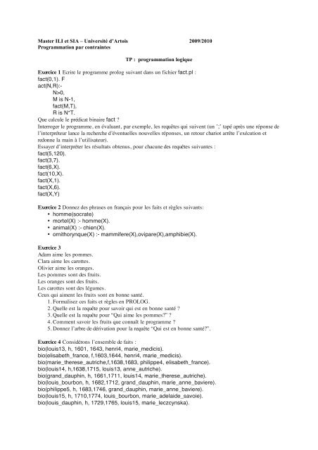 exemple programme prolog