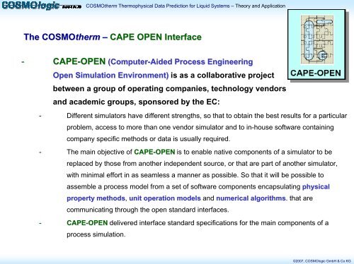 The COSMOtherm Program - COSMOlogic